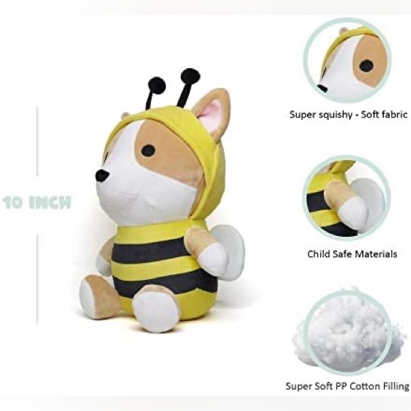 Avocatt | Toys | Corgi Dressed As Bumblebee Plushie Stuffed Animal ...